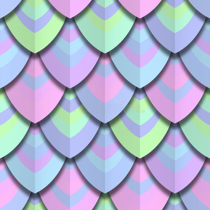 Color Paper Cut Scales Seamless Texture Stock Illustration ...