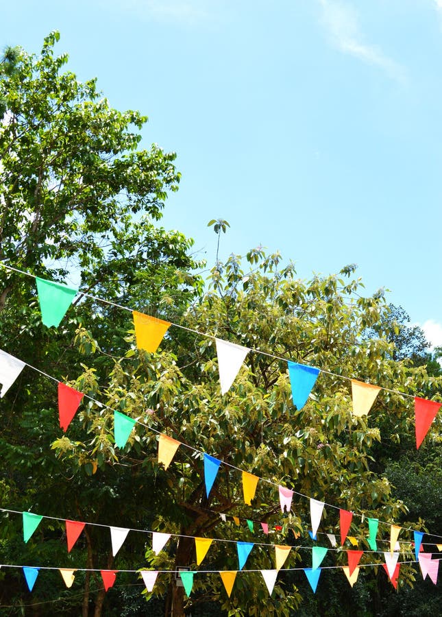 Color paper hanging stock photo. Image of park, decorate - 42298334