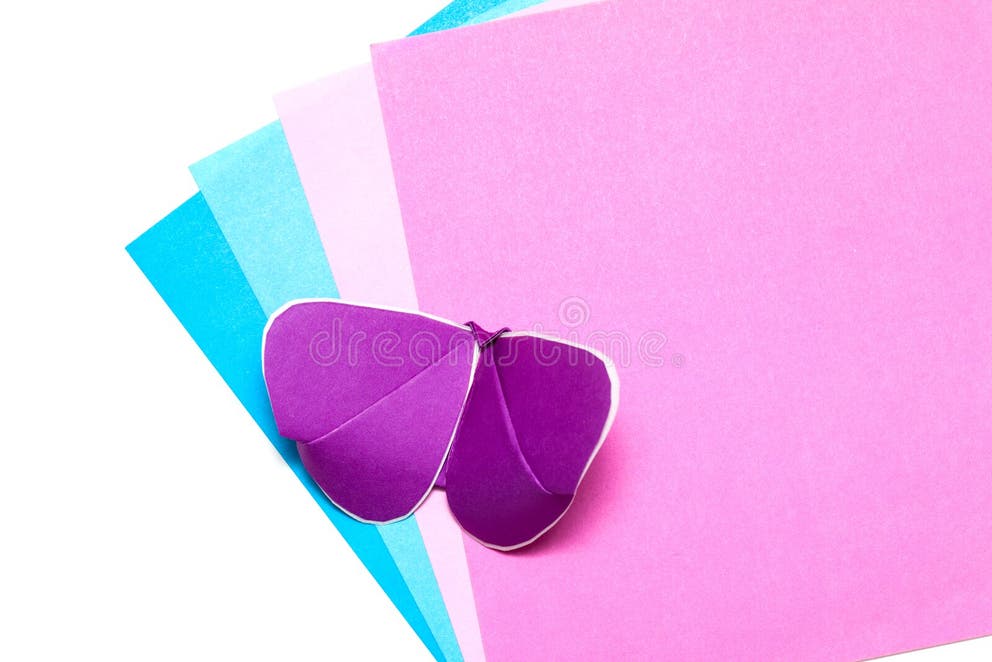 Color paper stock photo. Image of japanese, white, origami - 47079010