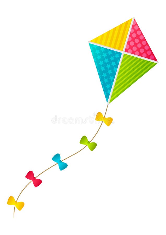 Colorful kite stock vector. Illustration of kite, flying - 20624396