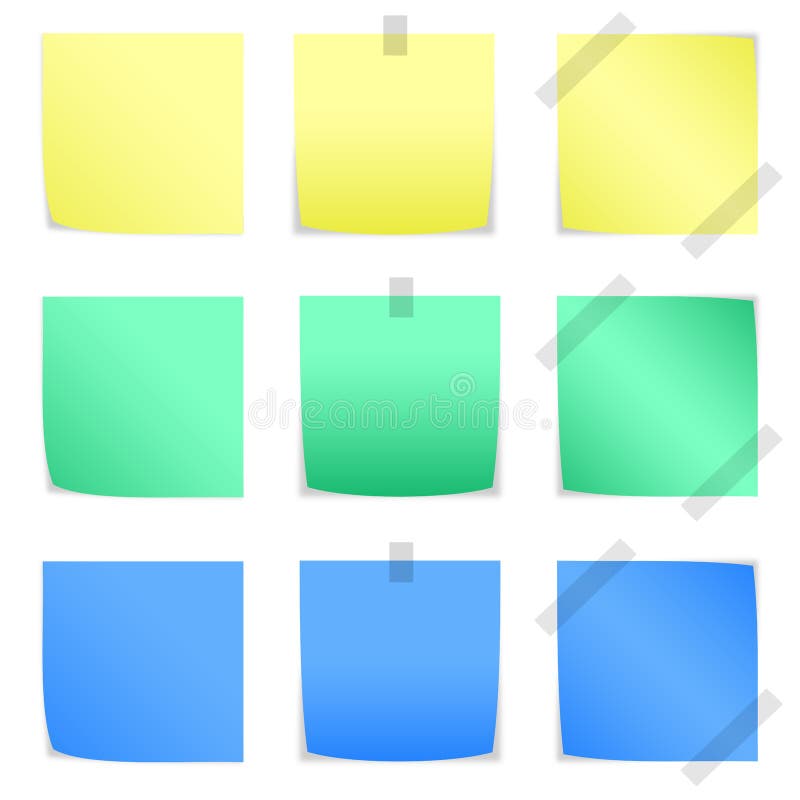 Color paper note stock illustration. Illustration of stationery - 24349401