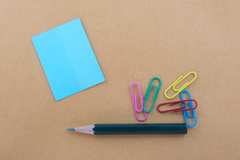 Color Paper Notes with Sticky Note on Brown Background Stock Image ...