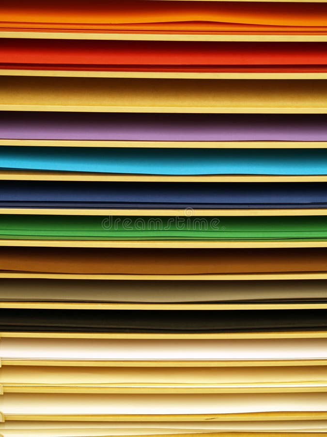 Color paper stack stock image. Image of colored, business - 10513849