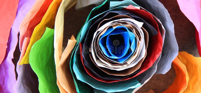 Color Paper Roll Background Stock Image - Image of creativity, brochure ...