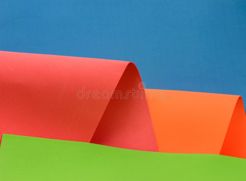 Color Paper Rolls and Bend Texture Background Full of Colors Stock ...