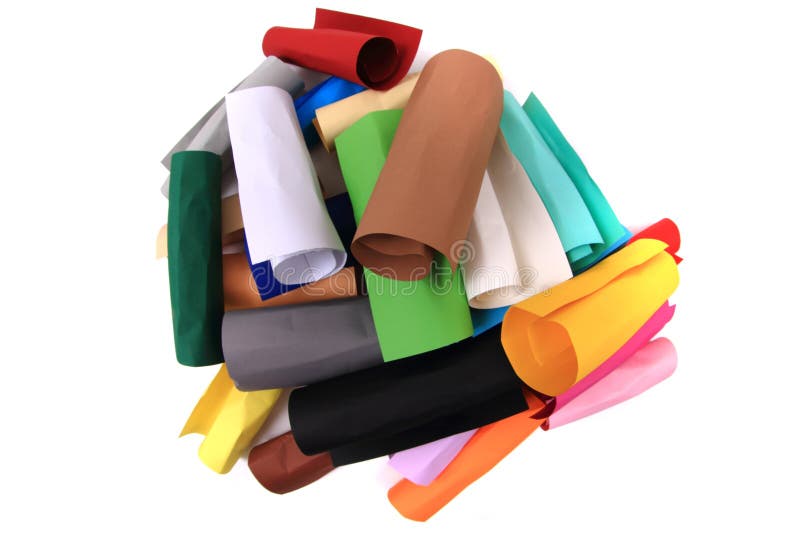 Color paper rolls stock image. Image of colored, beautiful - 66085177