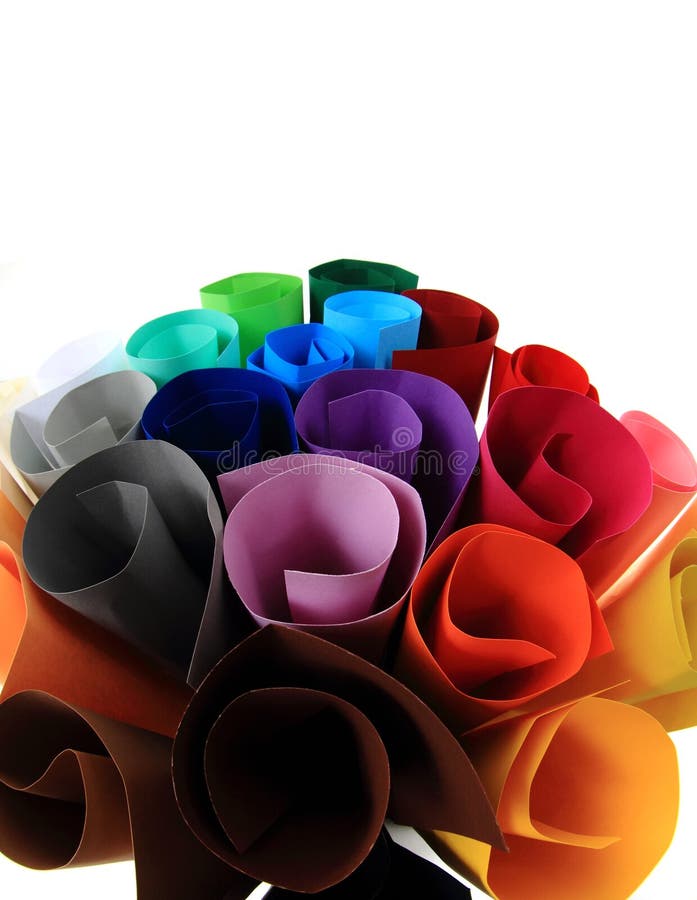 Color paper rolls stock image. Image of colored, beautiful - 66085177
