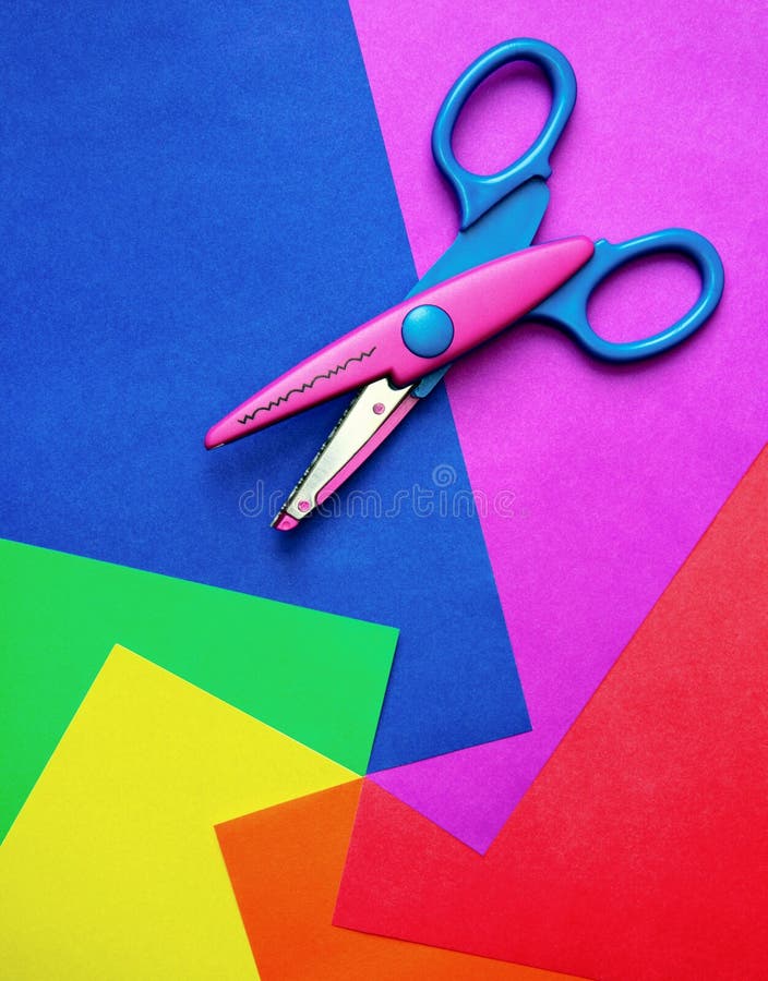 Color paper & scissors stock photo. Image of safe - 16543958