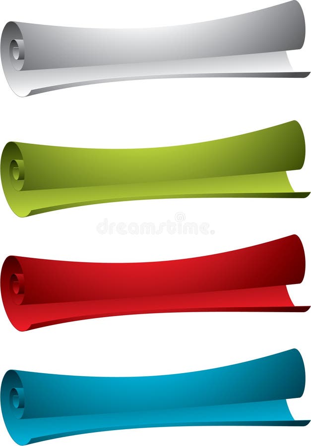 Color Paper Scrolls Royalty Free Stock Photography - Image: 14805777