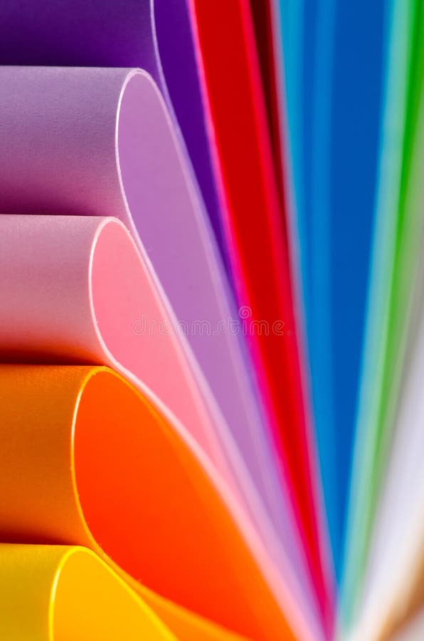 Color paper stock photo. Image of curl, variety, yellow - 34123956
