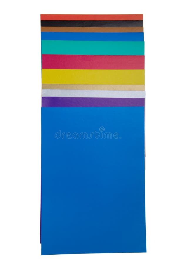 Color Paper on White Background Stock Image - Image of white, sheet ...