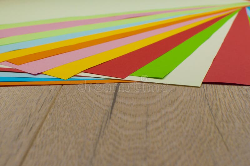 Color Papers Geometry Flat Composition Background with Rainbow Tones ...
