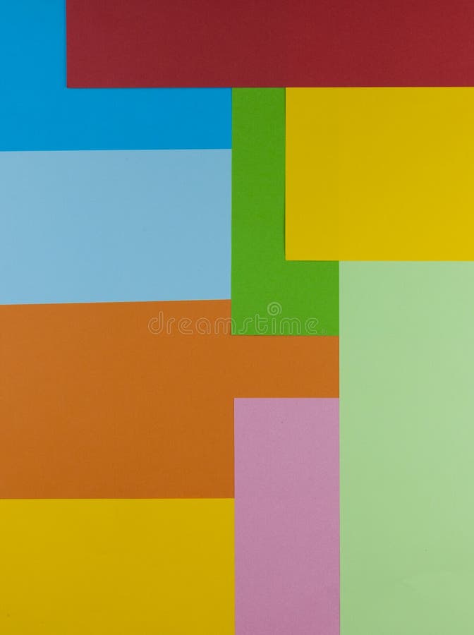 Color Papers Geometry Flat Composition Background with Rainbow Tones ...