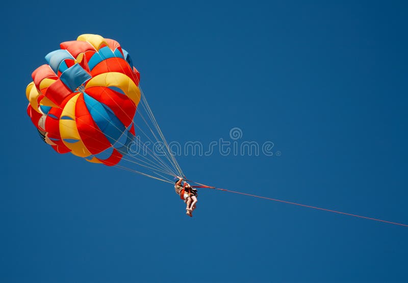 Color parachute in the sky stock photo. Image of entertainment - 7414188