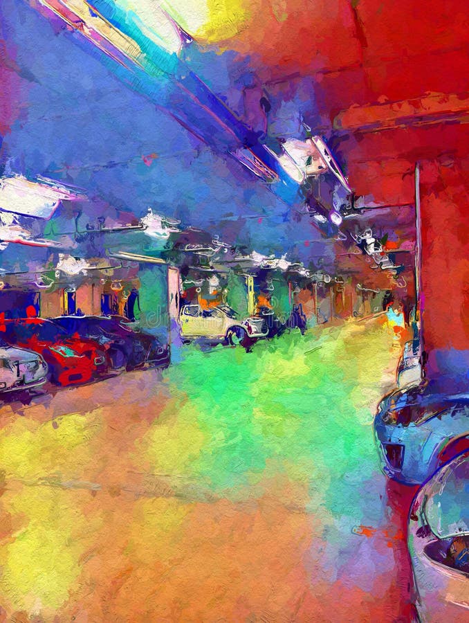 Color of park in building stock illustration. Illustration of building ...