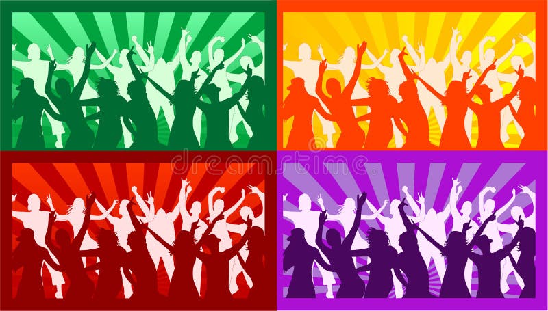 Color Parties stock vector. Illustration of silhouette - 4360256