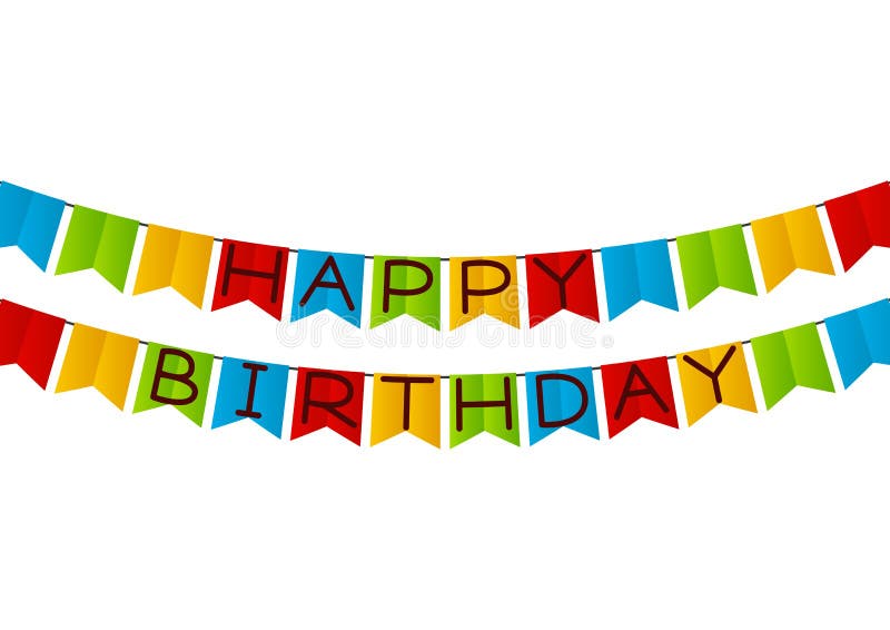 Color party flags stock vector. Illustration of garland - 43044015