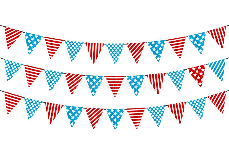 Color party flags isolated stock vector. Illustration of colorful ...