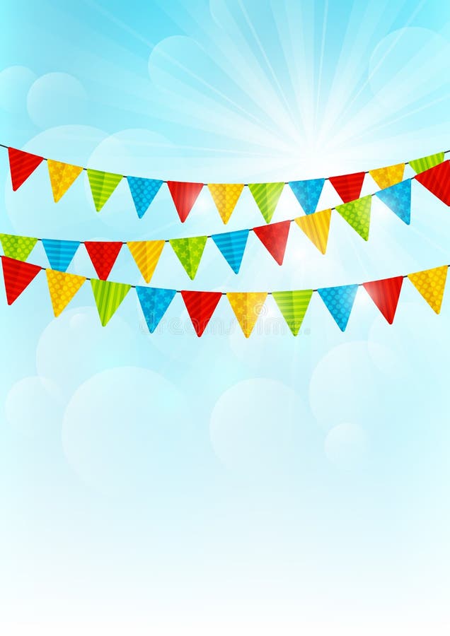 Color party flags stock vector. Illustration of design - 50923583