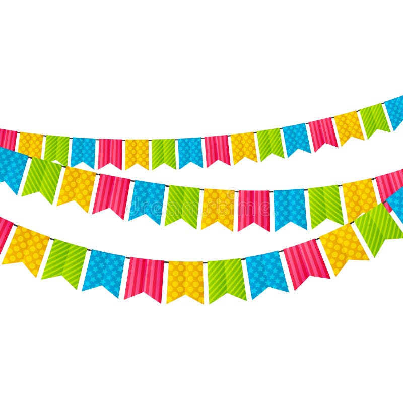 Color party flags stock vector. Illustration of design - 50923583