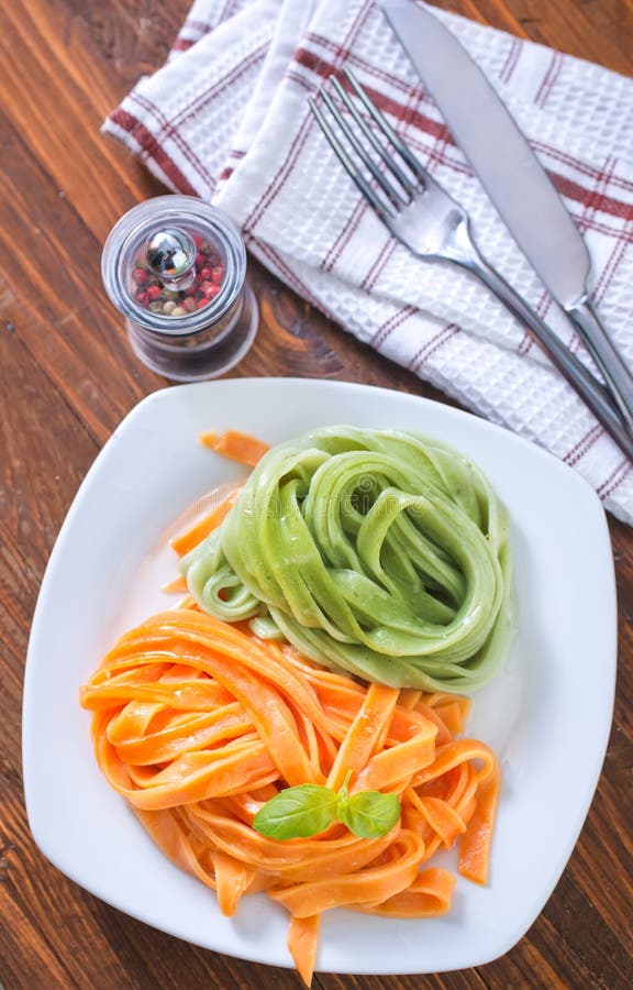 Color pasta stock image. Image of meal, fork, alfredo - 39749753