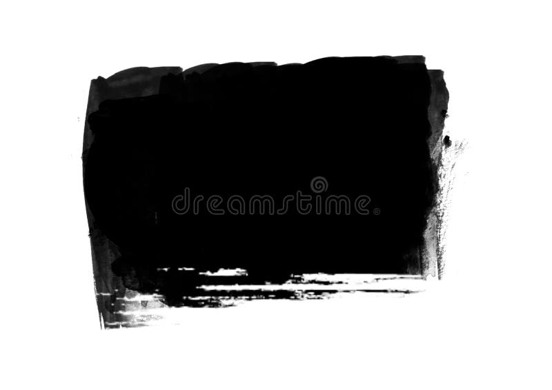 Black Patch Graphic Color Brush Strokes Effect on White Color ...