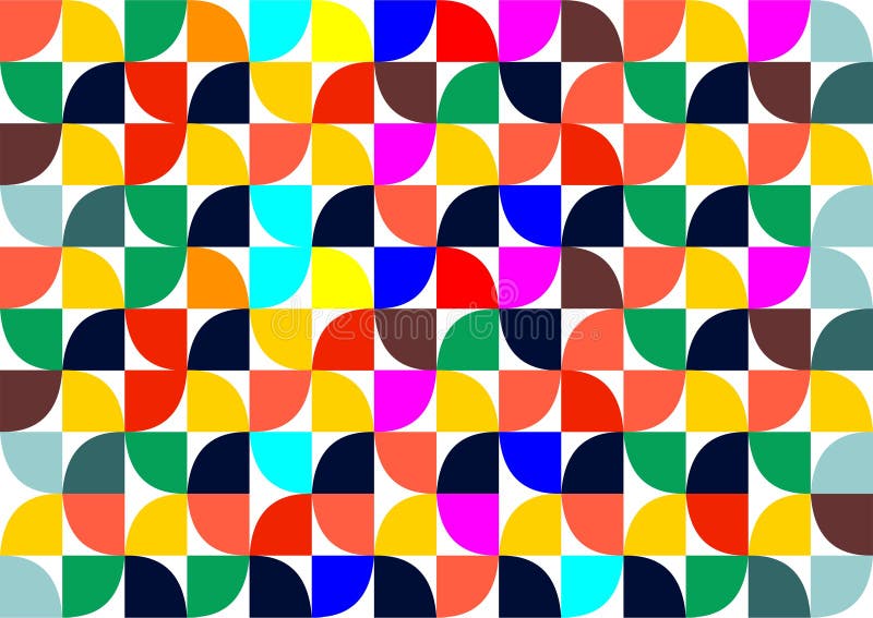 Color Pattern Background Quarter Circle Stock Vector - Illustration of ...