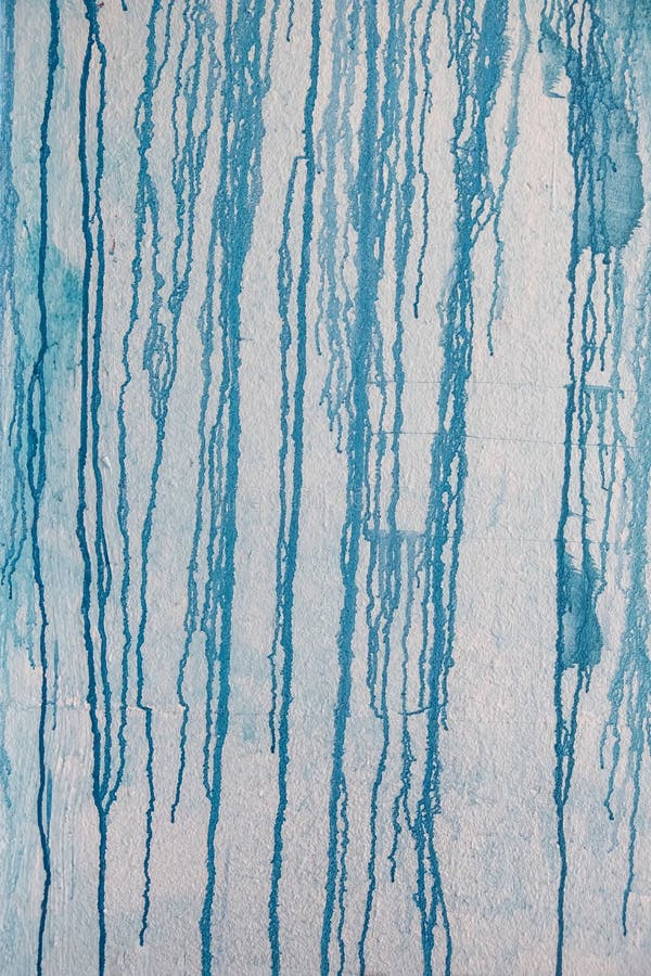 Color Pattern Texture of Down Flows of Blue Paint Dripping Down the ...