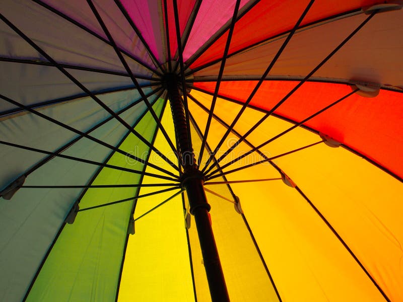Color Pattern of an Umbrella Stock Photo - Image of vivid, rainbow ...