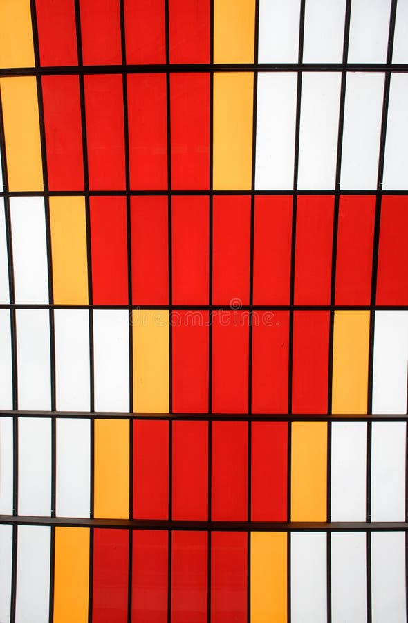 Color Patterns on a Glass Roof Stock Photo - Image of plain, black ...