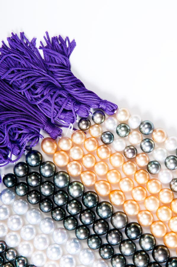Color Pearl necklace stock photo. Image of gift, elegant - 24929802