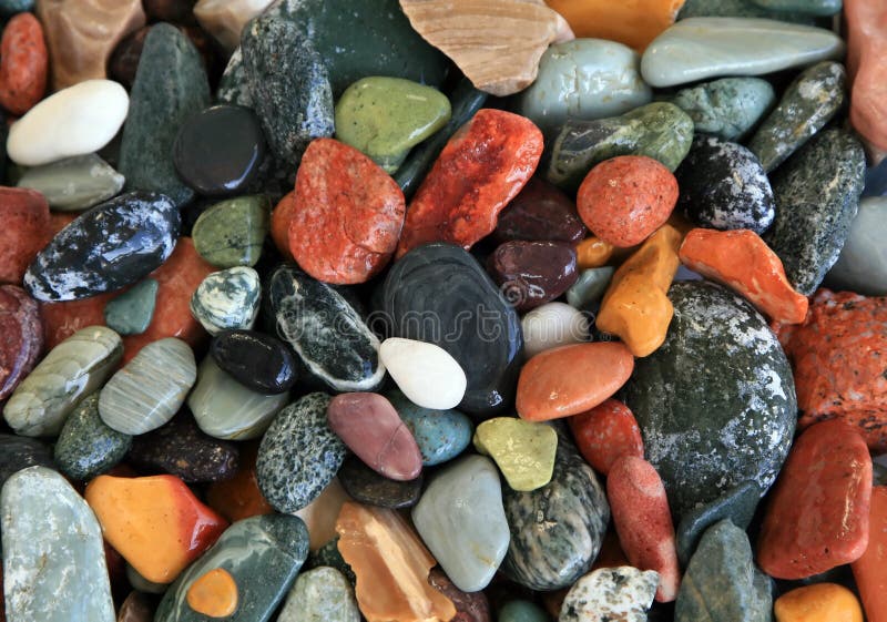 Pile of Colorful Smooth Rocks Stock Image - Image of outdoor ...