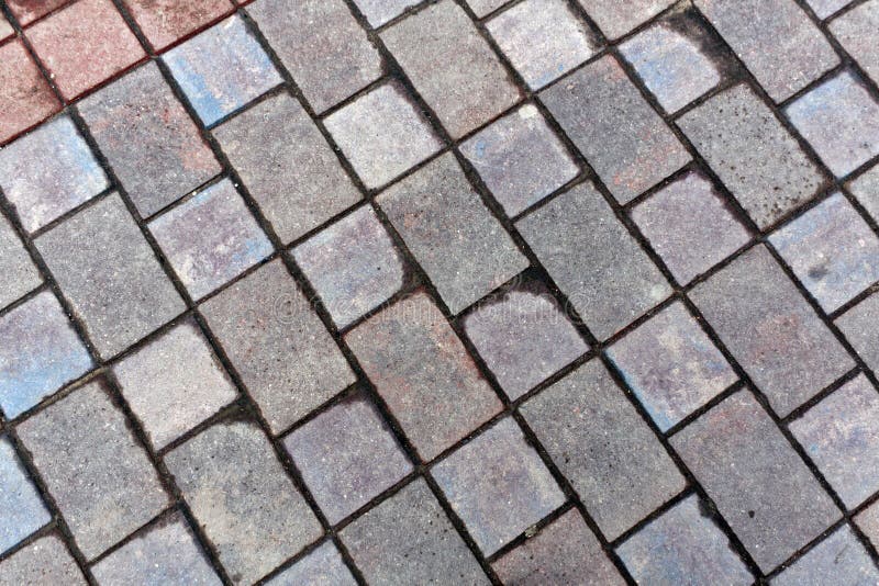Color Pedestrian Pavement Texture. Stock Image - Image of architecture ...