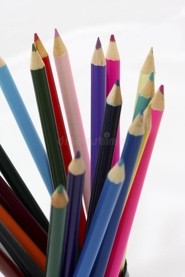 Free Standing Colored Pencils Stock Photo - Image of sketch, draw: 7524