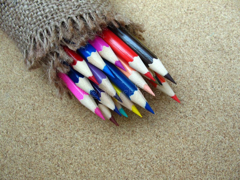 Color Pencil Background Colorful Old Wool Stock Photos - Free & Royalty ...