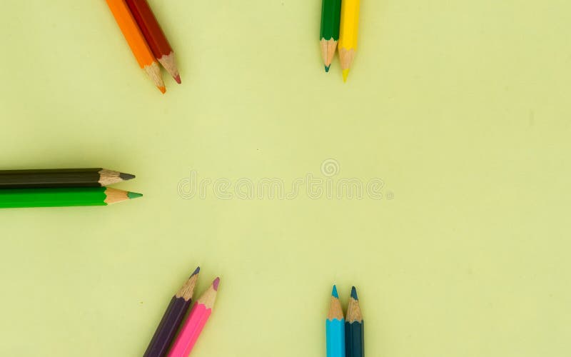 Color Pencil Background Photography. Multi Colored Pencil Pointing ...