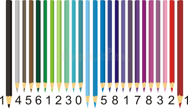Colored bar code stock illustration. Illustration of computer - 2512354