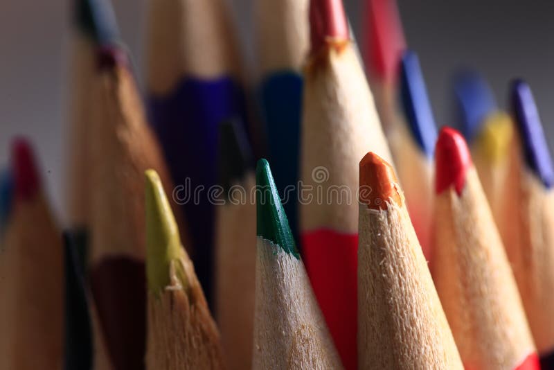 Color pencil, close-up stock photo. Image of color, palette - 236918178