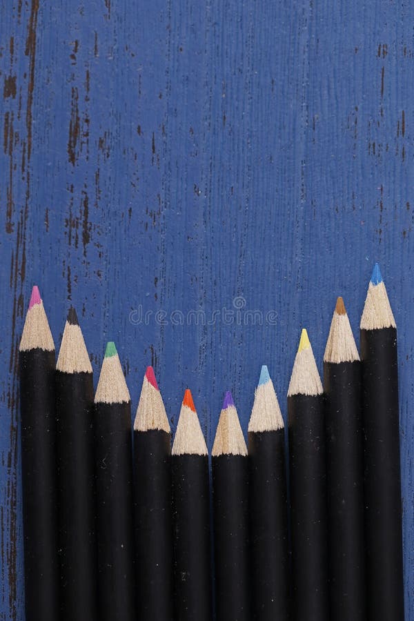 Color pencil, close-up stock image. Image of close, green - 275424225