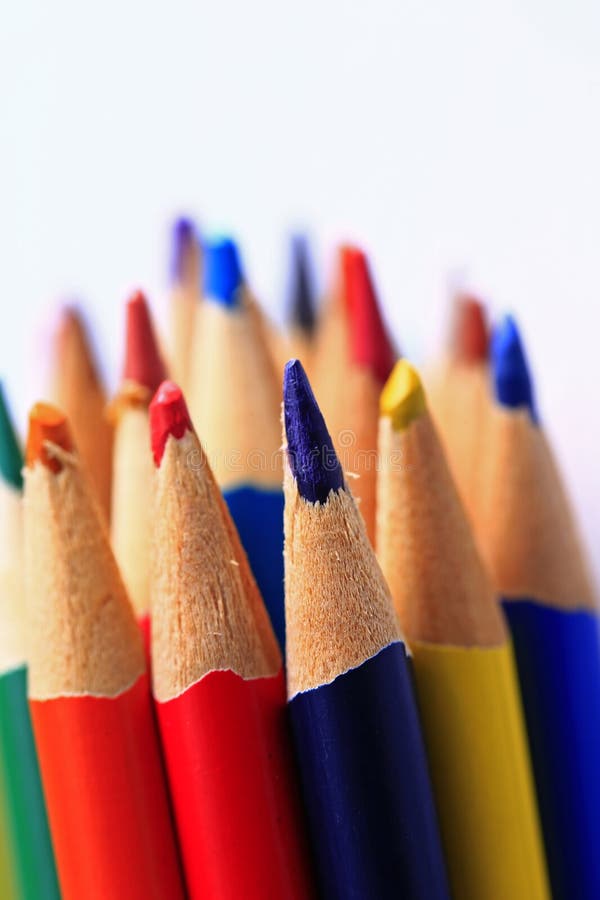 Color pencil, close-up stock image. Image of stacking - 275424273