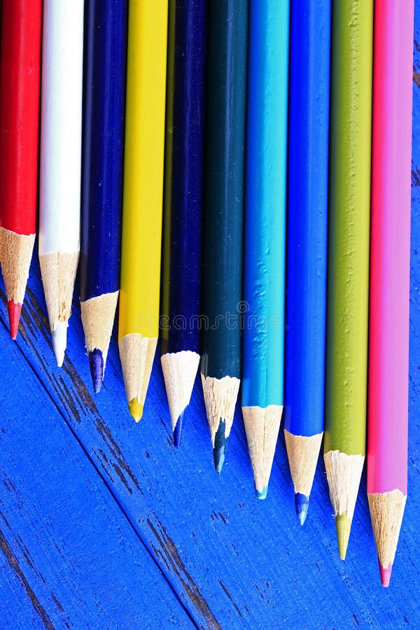 Color pencil, close-up stock photo. Image of education - 347091208