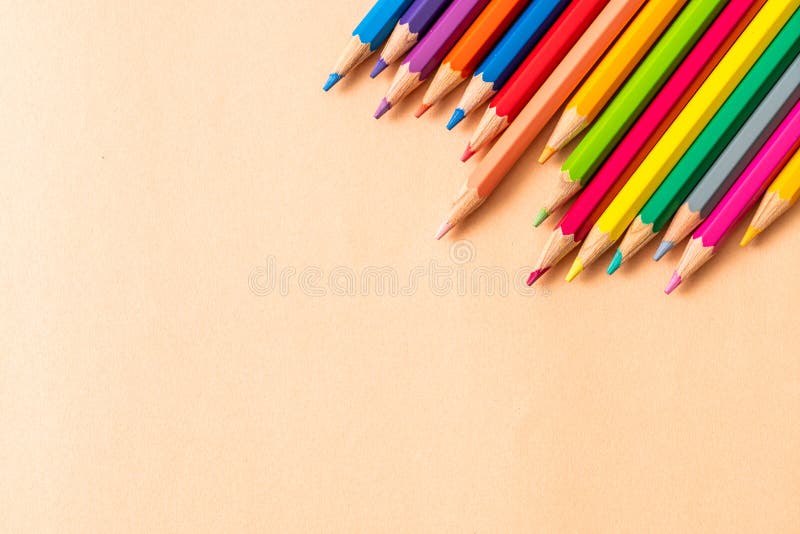 Color Pencil with Copy Space Stock Photo - Image of creativity, color ...