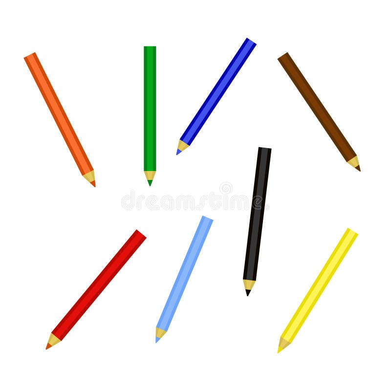 Color pencil. Drawing tool stock illustration. Illustration of vector ...