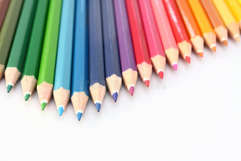 Color Pencil on the Floor Arrow Stock Image - Image of white, drawing ...