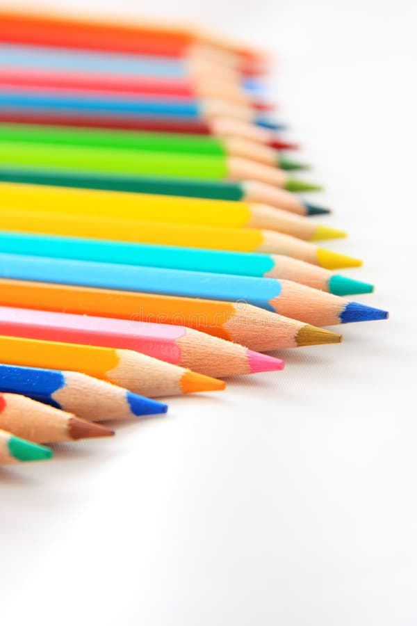 Color pencil line up stock image. Image of painting, green - 14040505