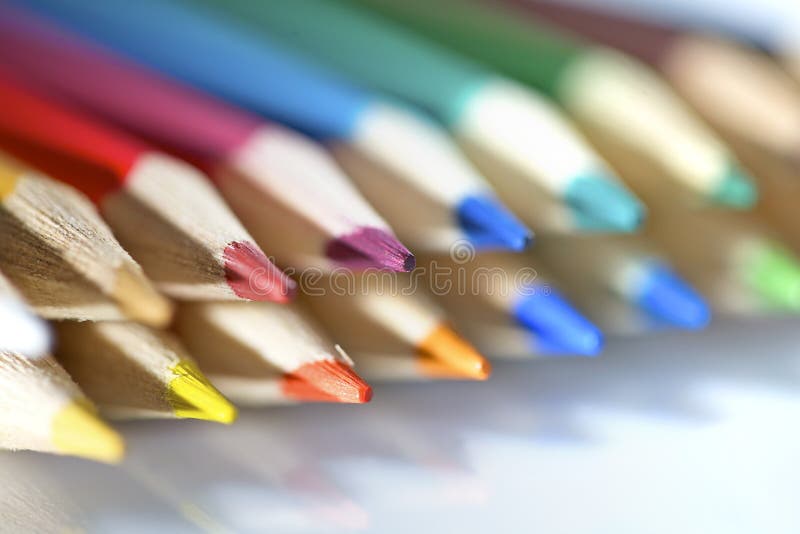 Color pencil pallete macro stock photo. Image of group - 12574102