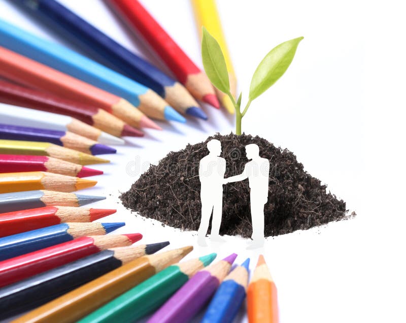 Color pencil and plant stock illustration. Illustration of design ...