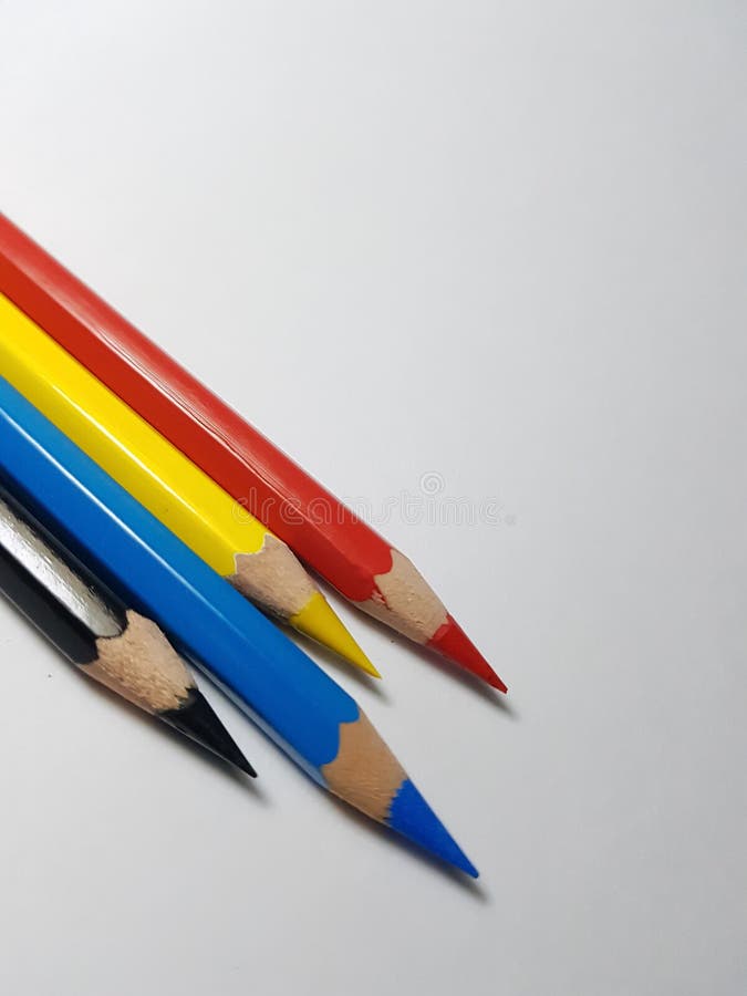 Color Pencil Stock Photo with White Background Stock Image - Image of ...