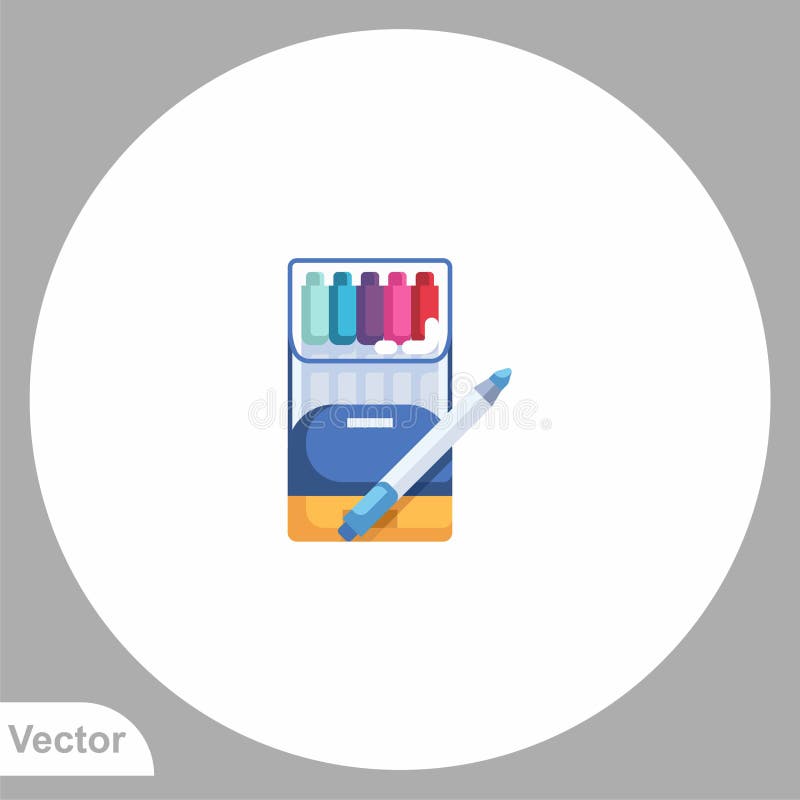 Color Pencil Vector Icon Sign Symbol Stock Vector - Illustration of ...