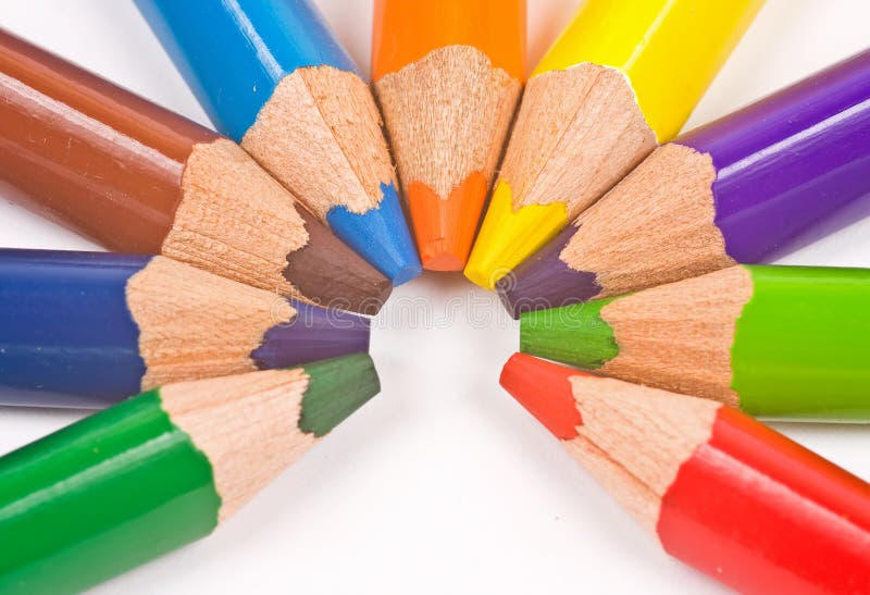 Color pencils stock image. Image of children, object - 10594403